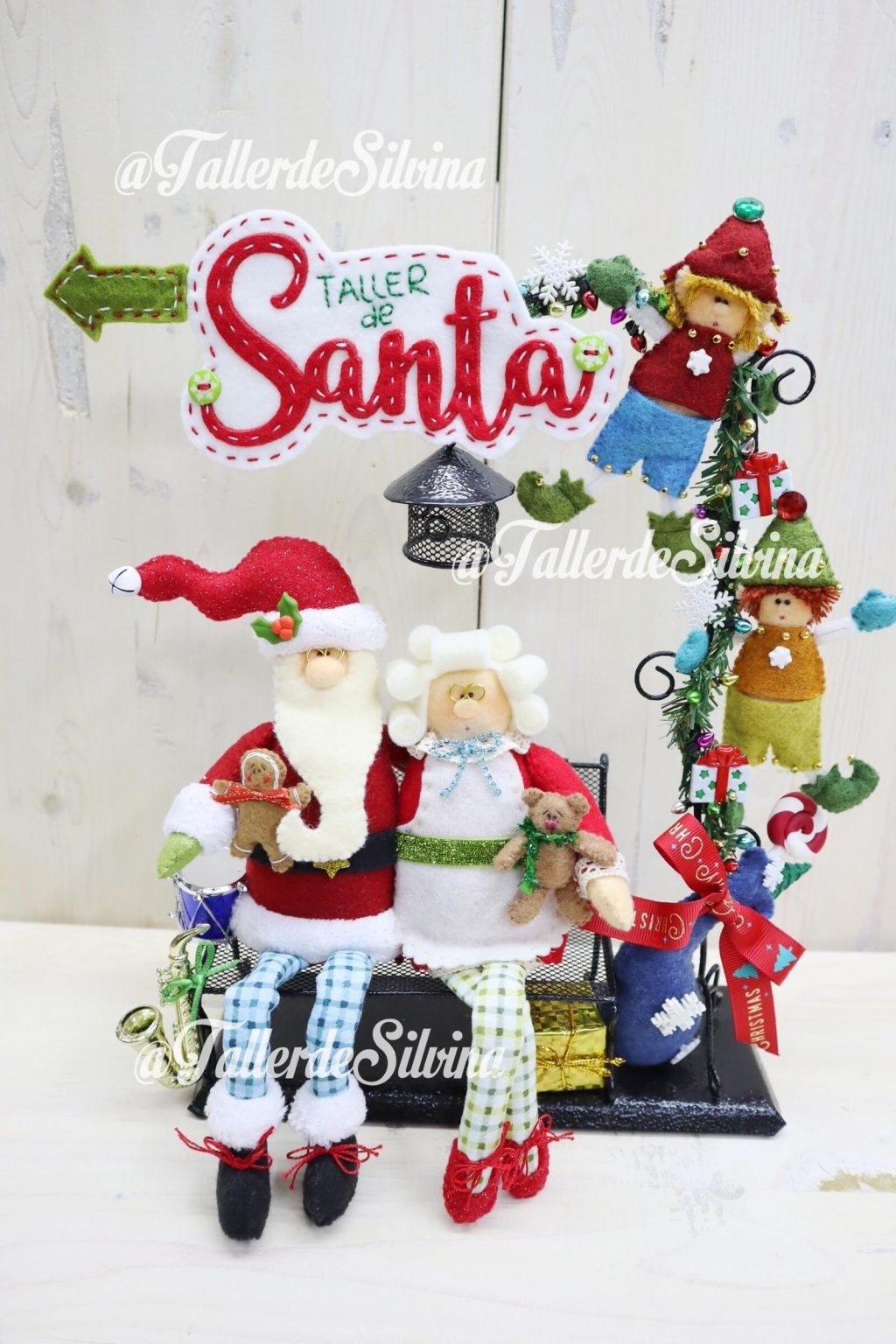 Banquito Taller de Santa – Kit navideño en paño lency - taller de ...